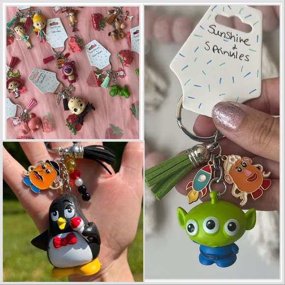 Disney | Other | Pixar Toy Story Keychain Charm Woody Buzz Wheezy ...